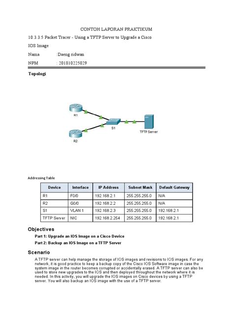 10335 Packet Tracer Using A Tftp Server To Upgrade A Cisco Ios