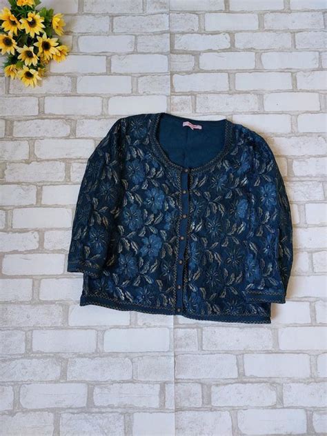 Ошатна кофта жіноча Marksandspencer зелена з гіпюром — ціна 258 грн у каталозі Кардигани Купити