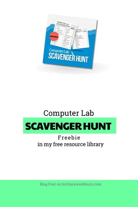 Computer Lab Scavenger Hunt Freebie