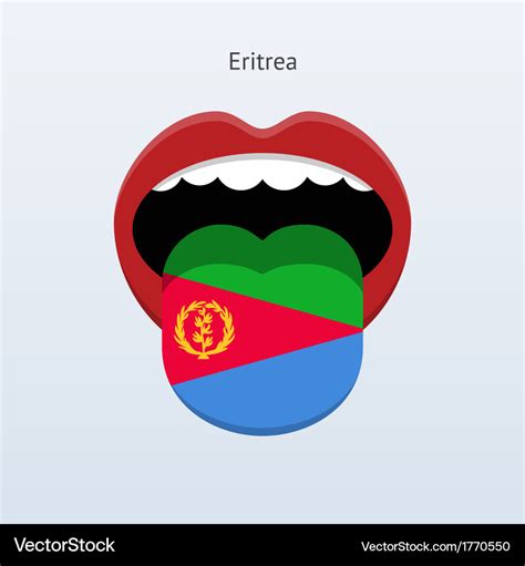 Eritrea Language Abstract Human Tongue Royalty Free Vector