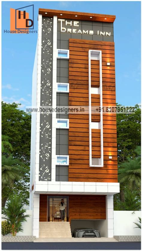Modern Hotel Acp Sheet Front Elevation Design