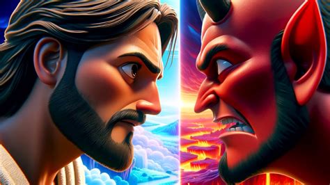 Jesus Vs Satan Ai Animation Youtube