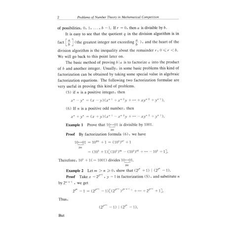 Problems Of Number Theory In Mathematical Olympiad And Competitions