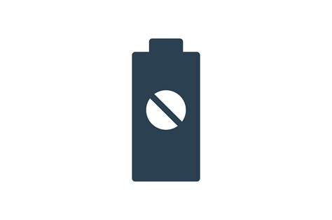Not Charging Battery Glyph Blue Icon Graphic By Riduwanmolla Creative Fabrica