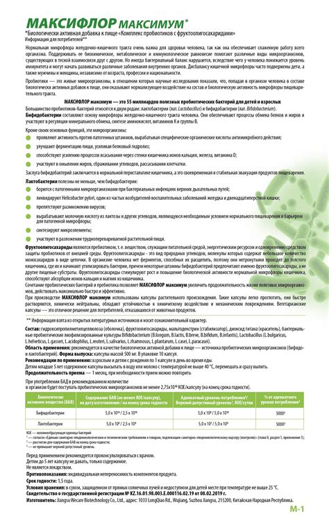 Максифлор Максимум купить | 55 миллиардов живых бактерий