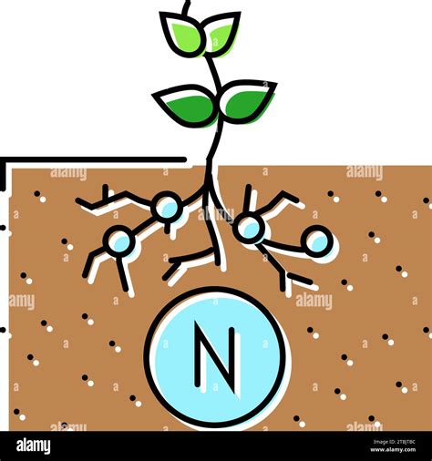 Nitrogen Fixation Environmental Color Icon Vector Illustration Stock