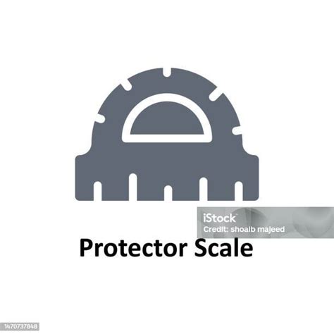 Protector Scale Vector Solid Icons Simple Stock Illustration Stock