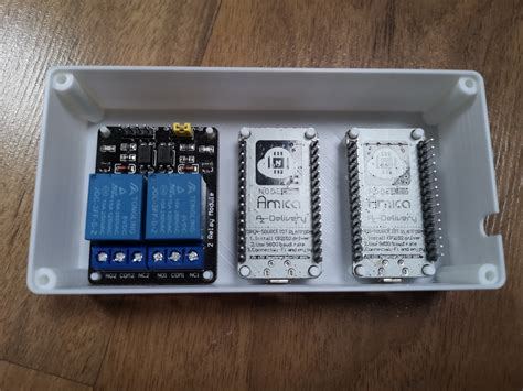 case for nodemcu lua amica with 2 relay module by maddingamer
