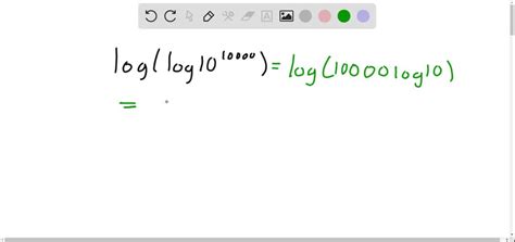 Solved Evaluating Logarithms Use The Laws Of Logarithms To Evaluate The Expression Log Log10 10