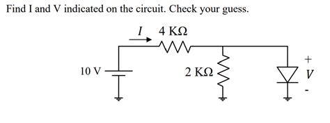 Solved Find I And V Indicated On The Circuit Check Your