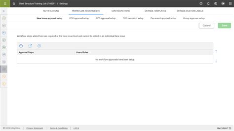 set up issue approval