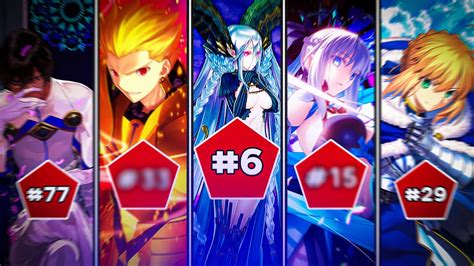 TOP 100 STRONGEST FATE SERIES SERVANTS - YouTube
