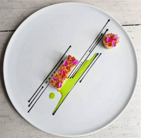 Elegant Food Plating On A White Plate