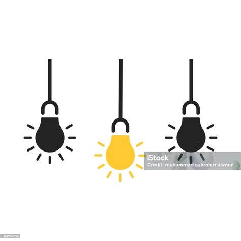 통찰력 사고와 같은 세 개의 매달린 전구 플랫 미니멀 심플 트렌드 로고 디자인 요소는 흰색으로 분리되어 있습니다 추상적이거나 단순한 상징의 개념은 다른 사람이나 쉬운 지식과
