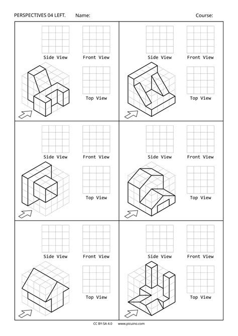 Orthographic Projection Practice One In 2020 6c7 Geometric Drawing Isometric Drawing