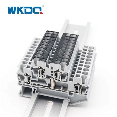 China Jsttb 2 5 Pv 2 Layer Spring Clamp Terminal Block Din Rail 4 Conductors Suppliers