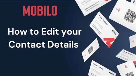 Mobilo Support Videos How To Edit Your Contact Details