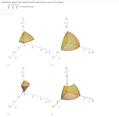 Solved Evaluate The Integral Then Sketch The Solid Whose