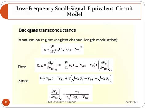 MOSFET Small Signal Model PPT