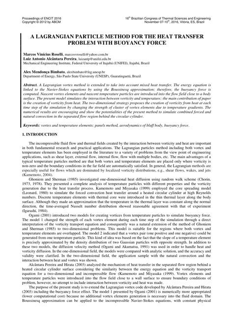 Pdf A Lagrangian Particle Method For The Heat Transfer Problem With