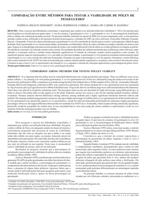 Pdf Comparison Among Methods For Testing Pollen Viability