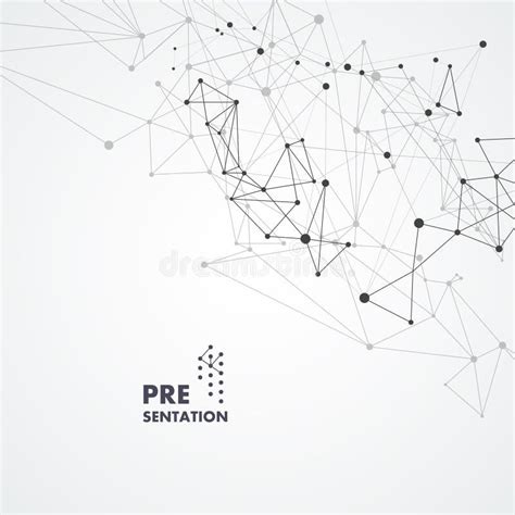 Abstract Background With Dotted Grid Connected Lines And Cells Stock Vector Illustration Of