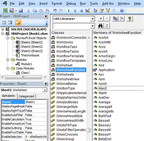 How To Retrieve With Vba The Full List Of Built In Excel Functions Stack Overflow