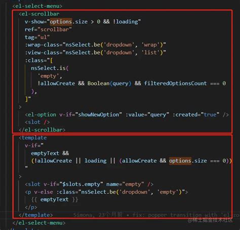 【element plus】自定义select组件下拉框内容在element plus的select组件下拉框中插入一个 掘金