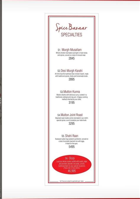 Spice Bazaar Menu Updated 2024 Lahore Contact No And Location