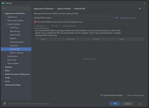 React Native Android SDK Is Unavailable Upon First Startup Of Android Studio Stack Overflow