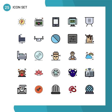 User Interface Pack Of 25 Basic Filled Line Flat Colors Of Minus Board Ipad Pointer Ip Editable