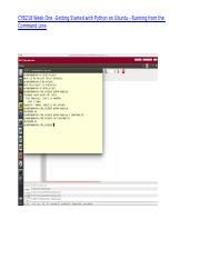 CYB216 Week One Getting Started With Python On Ubuntu Running From
