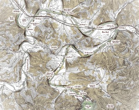 Localwaters Caney Fork Rivers Map Boat Ramps Charts Access Areas