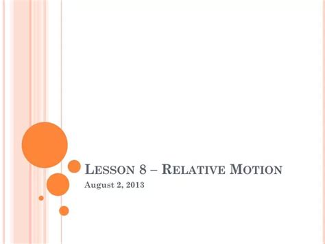 PPT Lesson 8 Relative Motion PowerPoint Presentation Free Download ID 2795210