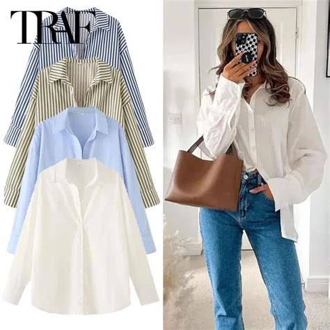 2025 Elegant Womens Oversized Dorothy Perkins Blouses With Button Up Long Sleeves Traf Fashion