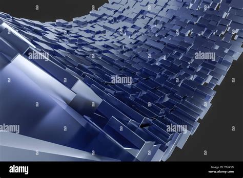 Computer Digital Drawing Dark Background Cube Bricks Stock Photo Alamy
