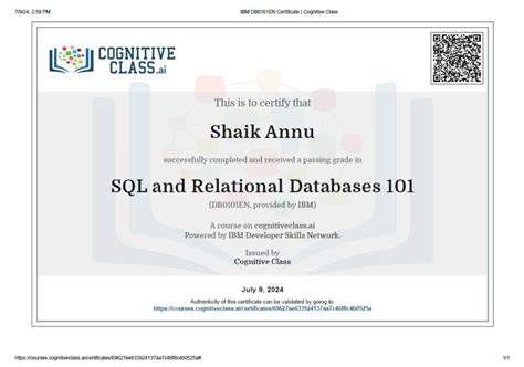 Thrilled To Announce That I Have Completed The Sql Course From