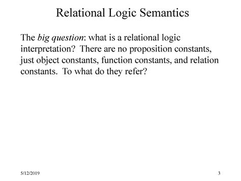 Relational Logic Semantics Ppt Download
