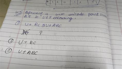 H W Cepresent A With Unicode Point Uto A In UtF Enconding Filo