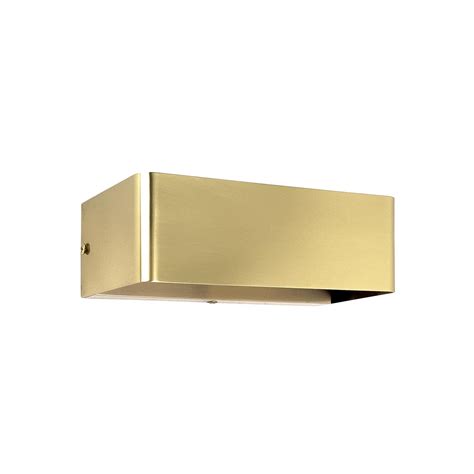 Modern Brass Rectangular Wall Lamp Ghidini 1849