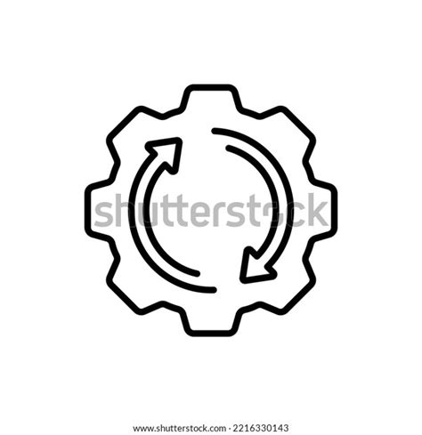 Computer Setting Icon Update Process Operating Stock Vector Royalty