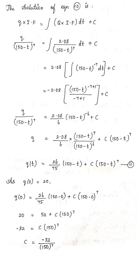 [solved] Differential Equation Application Of First Order Differential Course Hero