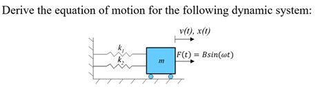 Solved Derive The Equation Of Motion For The Following