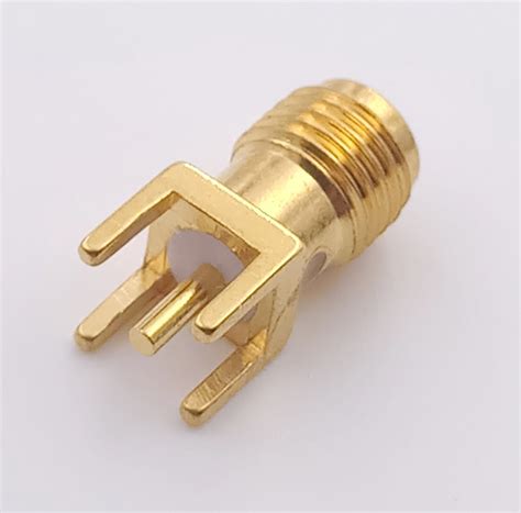 RF SMA 동축 커넥터 여성 와이파이 단위에 있는 금에 의하여 도금되는 PCB 표면 산 Sma 연결관