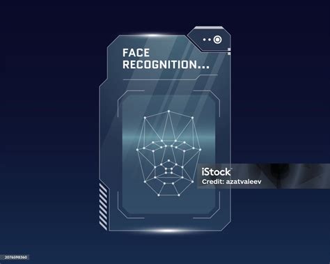 Hud 얼굴 인식 생체 인식 Id 스캔 패널 사용자 얼굴 인증 스캐너 사람은 보안 디지털 대시보드를 식별합니다 인간 식별 스캔