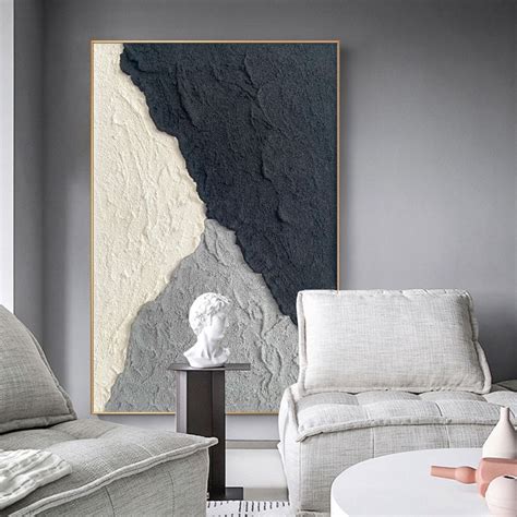 Navy Blue Painting Dark Blue Abstract Painting Blue Textured Etsy