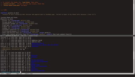 Pastels On Dark Theme Emacs Themes