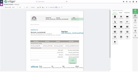 document designer e signature vtiger experts