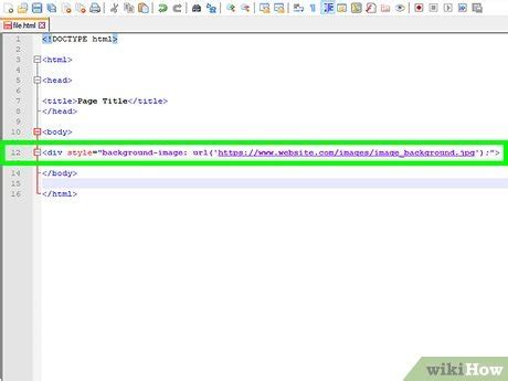 How To Set A Background Image In HTML Steps With Pictures