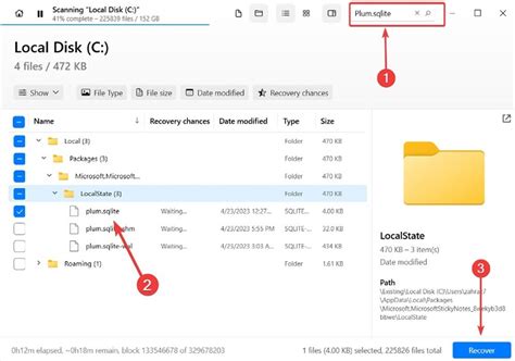 sticky notes deleted recovery at thomas reiser blog